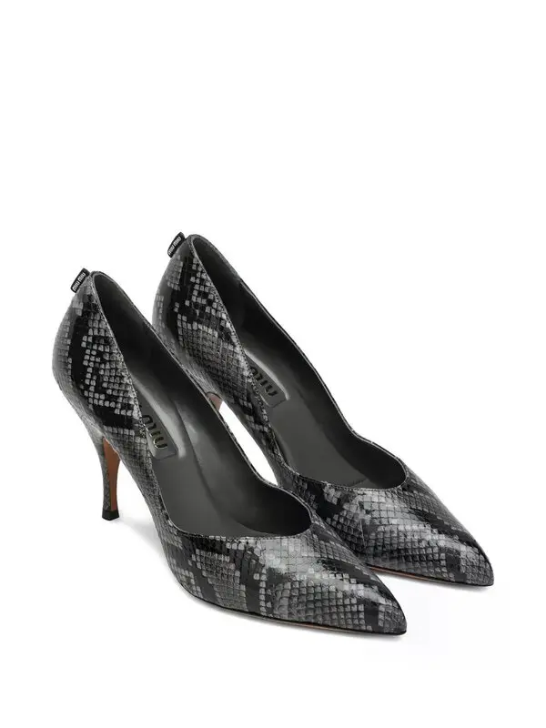 Miu Miu 85mm Snakeskin Stiletto Pumps