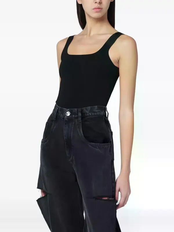 ENTIRE STUDIOS Square-neck Tank - Black