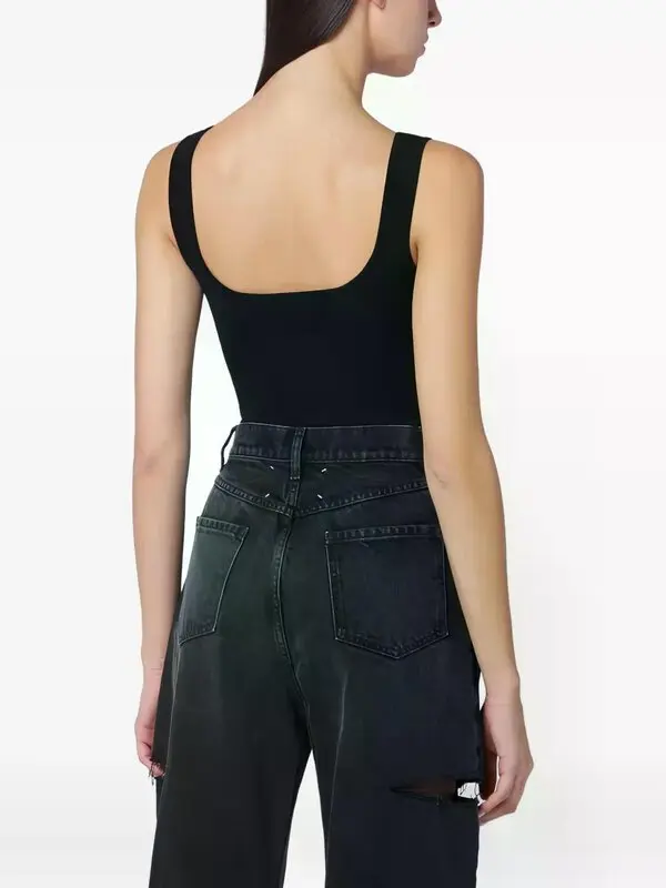 ENTIRE STUDIOS Square-neck Tank - Black
