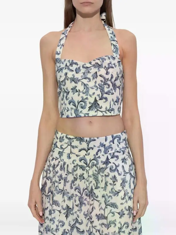 Posse Rue Halterneck Top - White
