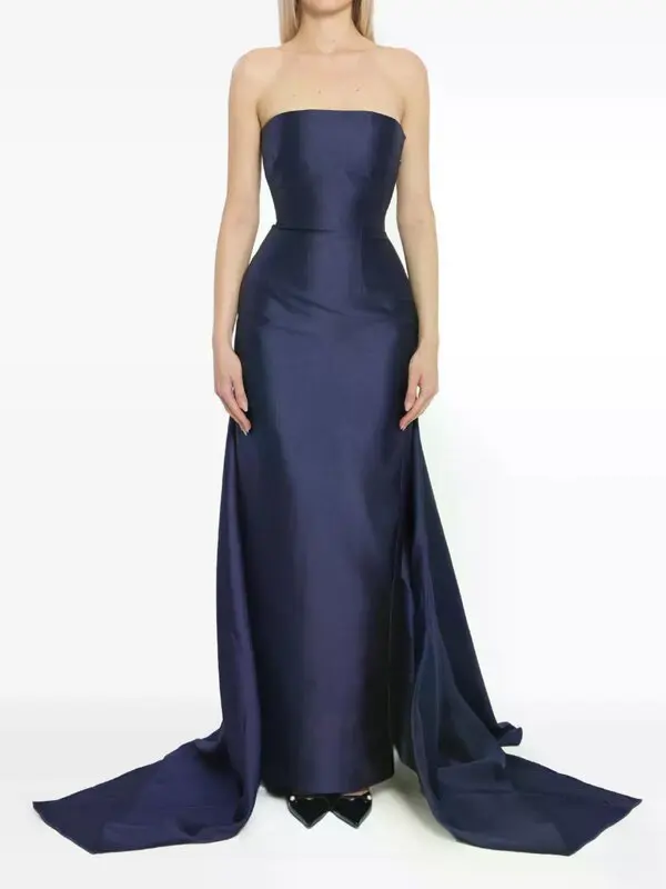 Solace London Maxi Imani Strapless Dress - Blue