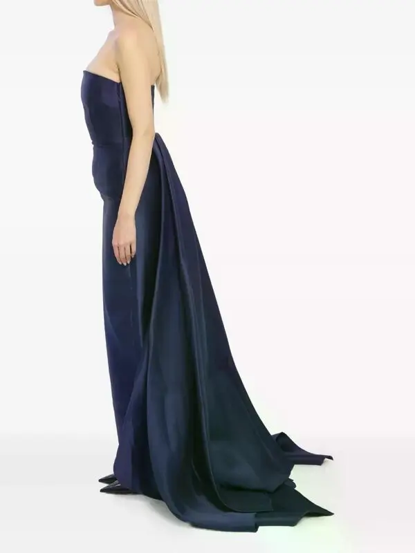 Solace London Maxi Imani Strapless Dress - Blue