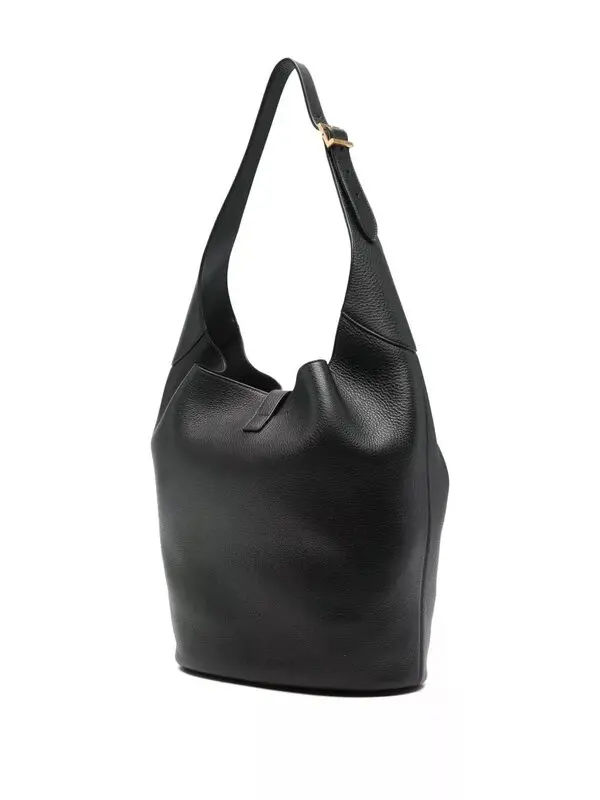 Saint Laurent Logo-plaque Shoulder Bag - Black