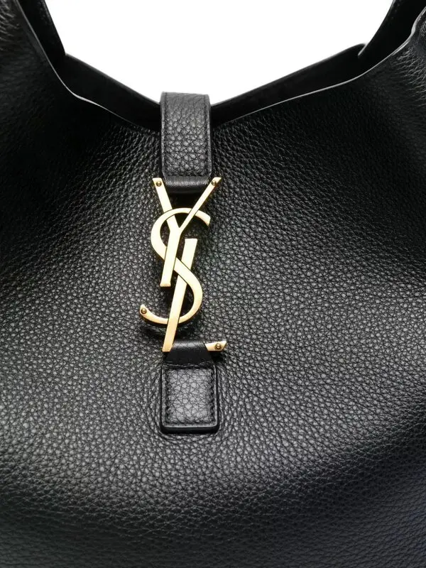 Saint Laurent Logo-plaque Shoulder Bag - Black