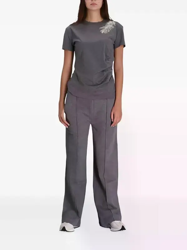 BOSS Feather-print Ruched T-shirt