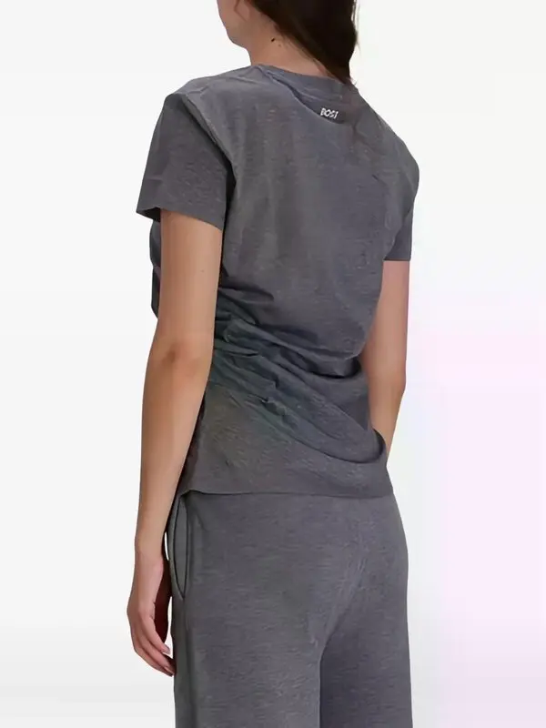 BOSS Feather-print Ruched T-shirt