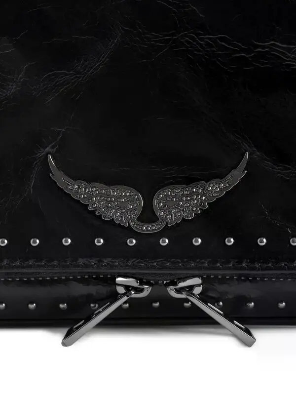 Zadig&Voltaire Rock Studs Wings Clutch Bag - Black