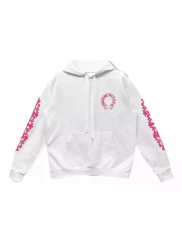 Chrome Hearts Horseshoe-logo Graphic Hoodie - White