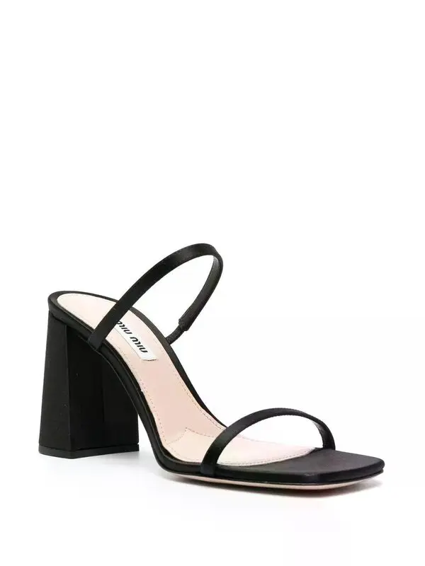 Miu Miu Open-toe Satin Sandals