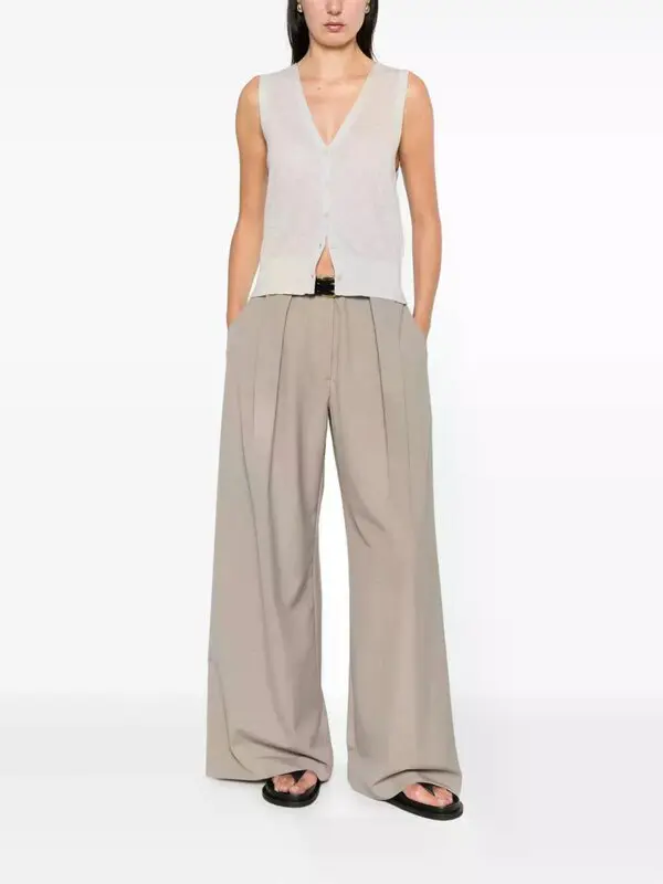 ST. AGNI Sleeveless Button Vest