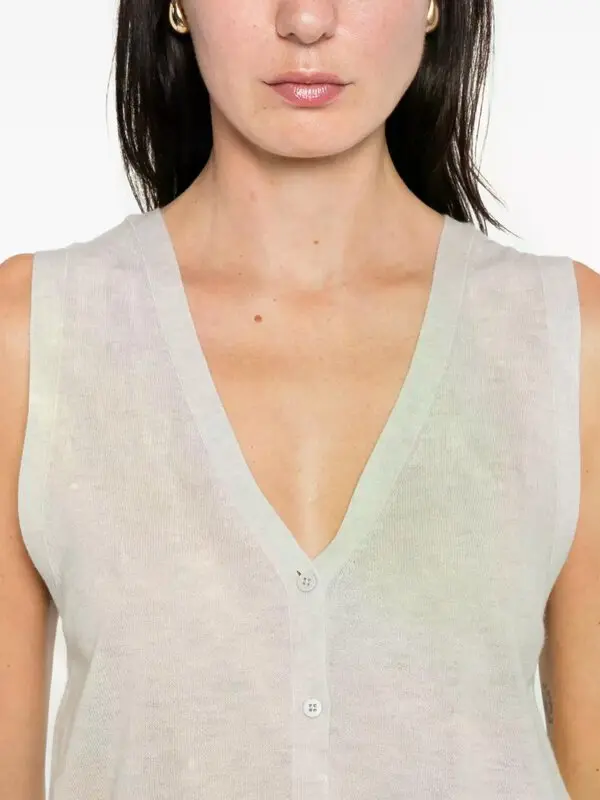 ST. AGNI Sleeveless Button Vest