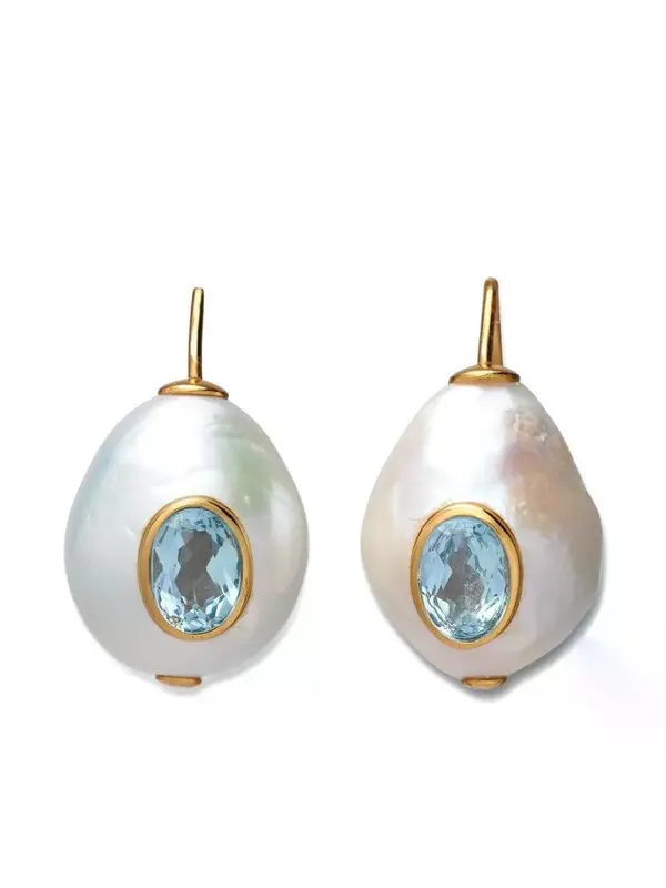 LIZZIE FORTUNATO Pablo Pearl Drop Earrings - Gold