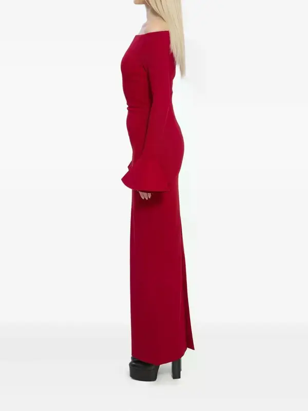 Solace London Anica Fla-cuffs Maxi Dress - Red