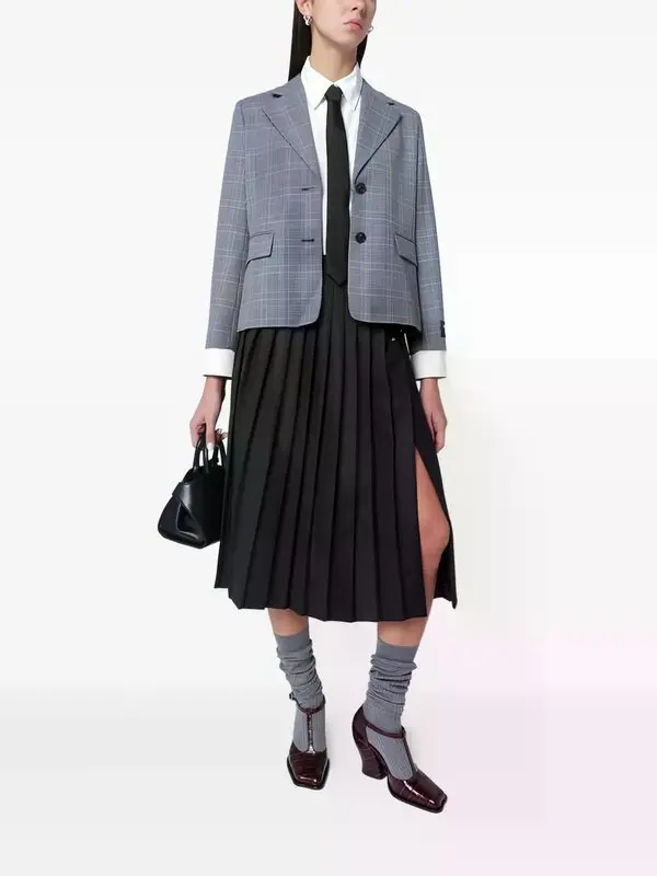 Maison Kitsuné Plaid-check Single-breasted Blazer