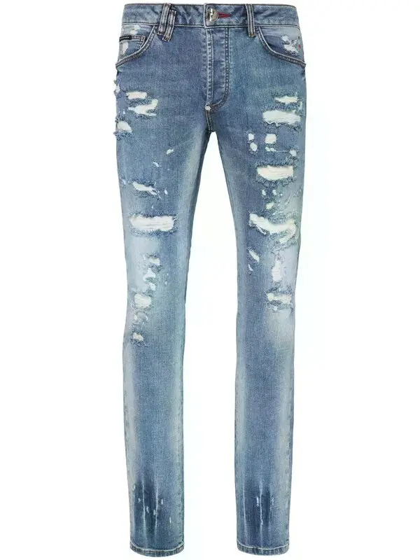 Philipp Plein Paint Splatter Straight-leg Jeans