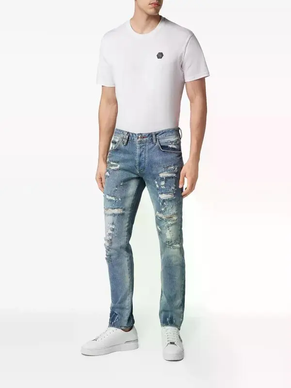 Philipp Plein Paint Splatter Straight-leg Jeans