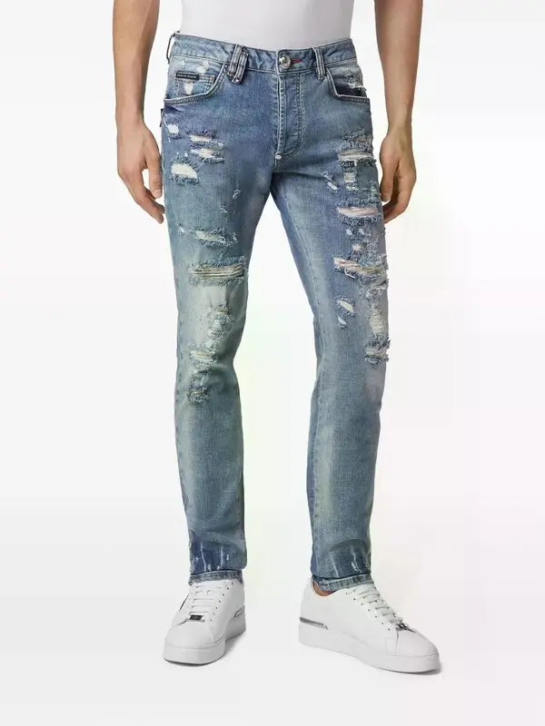 Philipp Plein Paint Splatter Straight-leg Jeans