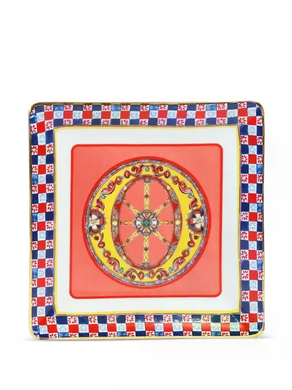 BACI MILANO Floral-pattern Decorative Tray