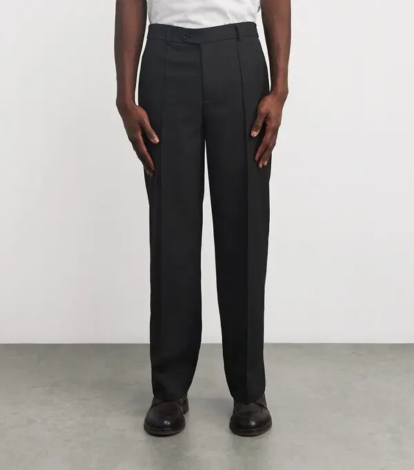 ABOUT:BLANK Everyday Pleated Wide-leg Trousers - Black