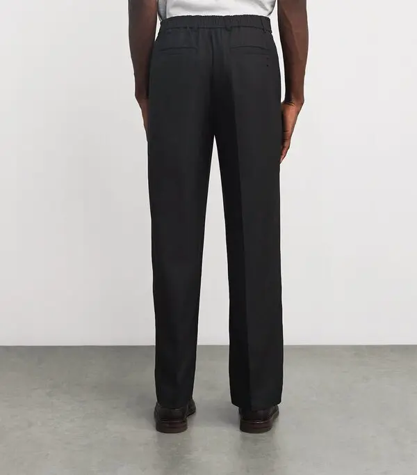 ABOUT:BLANK Everyday Pleated Wide-leg Trousers - Black