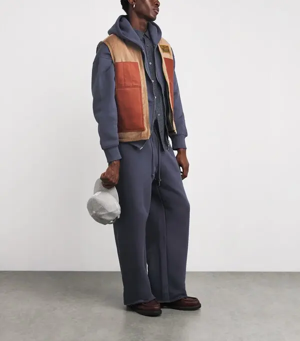 ABOUT:BLANK Cotton Raw Hem Wide-leg Sweatpants