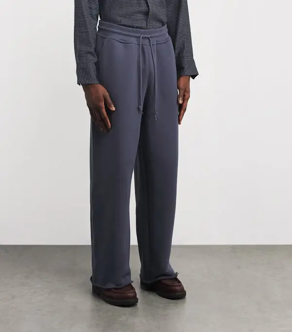 ABOUT:BLANK Cotton Raw Hem Wide-leg Sweatpants