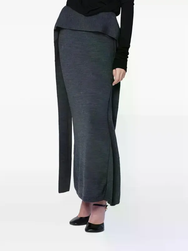 ENTIRE STUDIOS Ribbed-knit Long Skirt