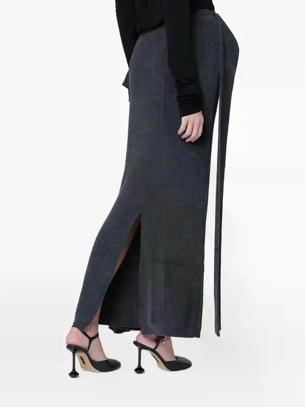 ENTIRE STUDIOS Ribbed-knit Long Skirt