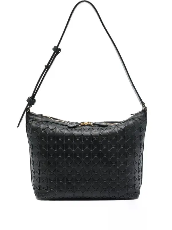 SERAPIAN Small Mosaico Shoulder Bag - Black