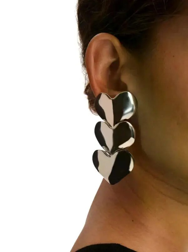 Oscar De La Renta Heart Drop Earrings