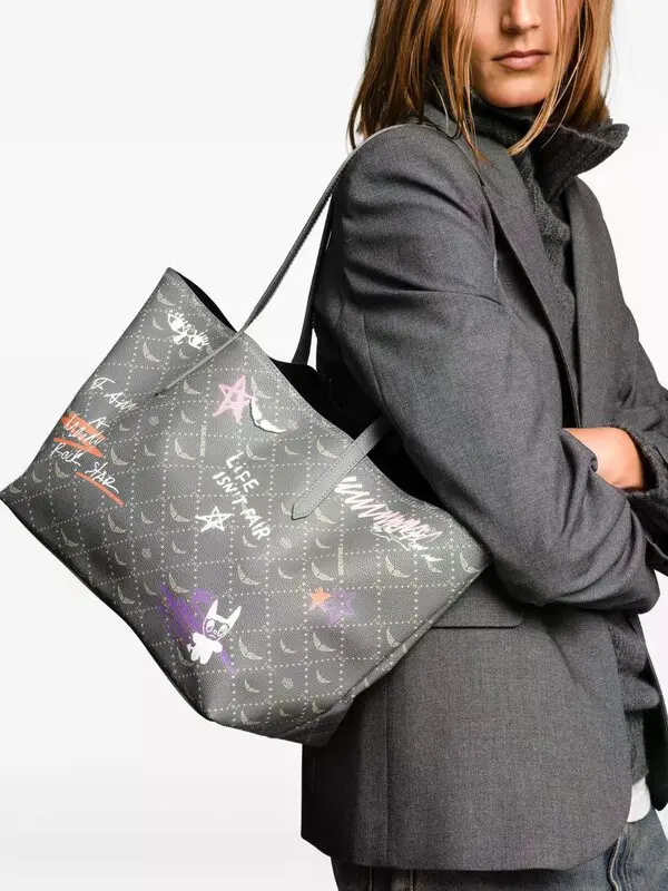 Zadig&Voltaire Z Shopper Monogram Tote Bag - Grey