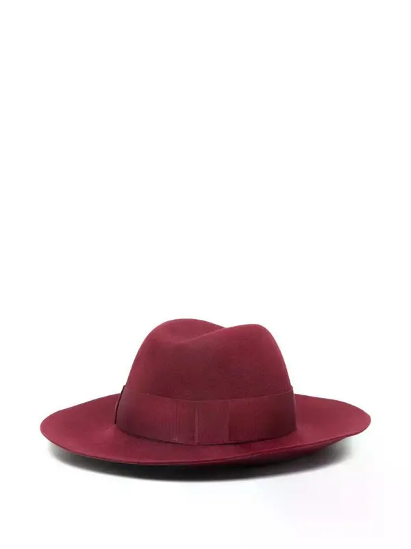 Borsalino Claudette Wide Brim Hat - Red