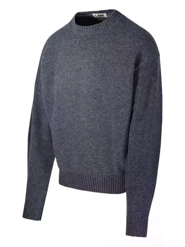 COOR Ribbed Crew-neck Wool Sweater