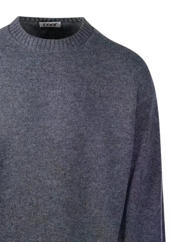 COOR Ribbed Crew-neck Wool Sweater