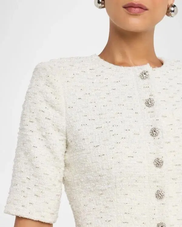 Generation Love Tashi Short-sleeve Tweed Jacket