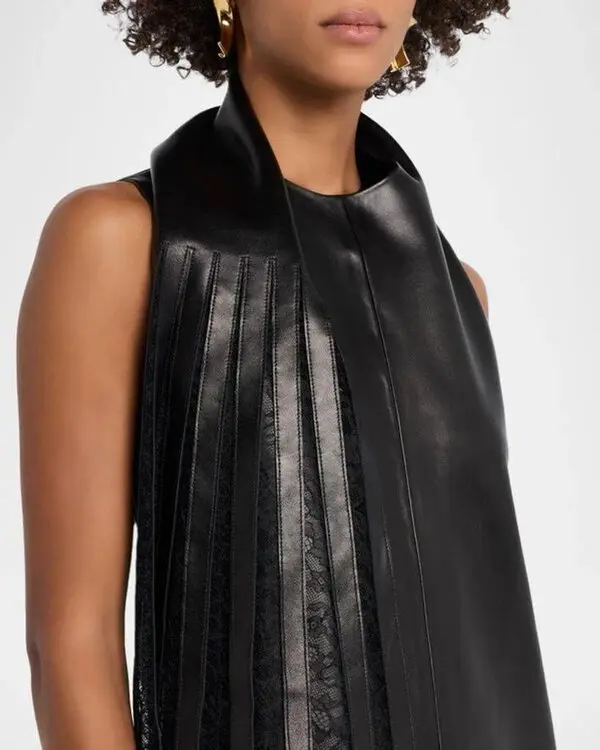 Brandon Maxwell The Blythe Leather Maxi Dress