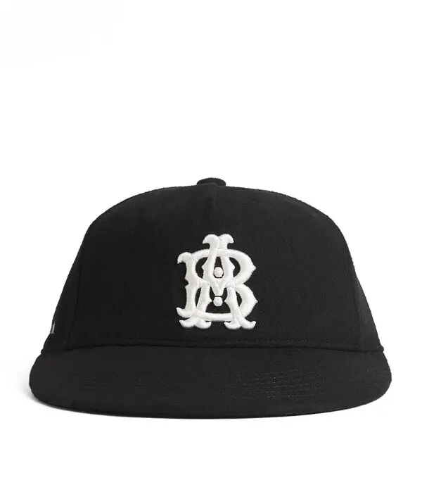 ABOUT:BLANK Wool-blend Monogram Cap - Black