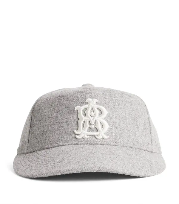 ABOUT:BLANK Wool-blend Monogram Cap - Grey