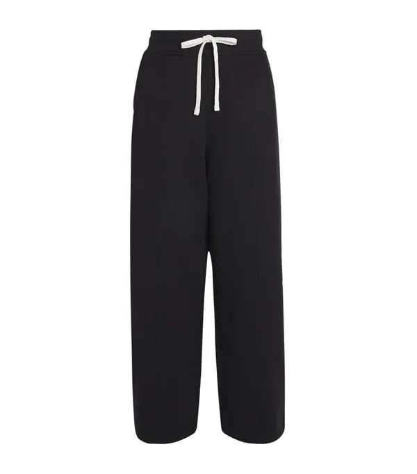 ABOUT:BLANK Cotton Logo Wide-leg Sweatpants - Black