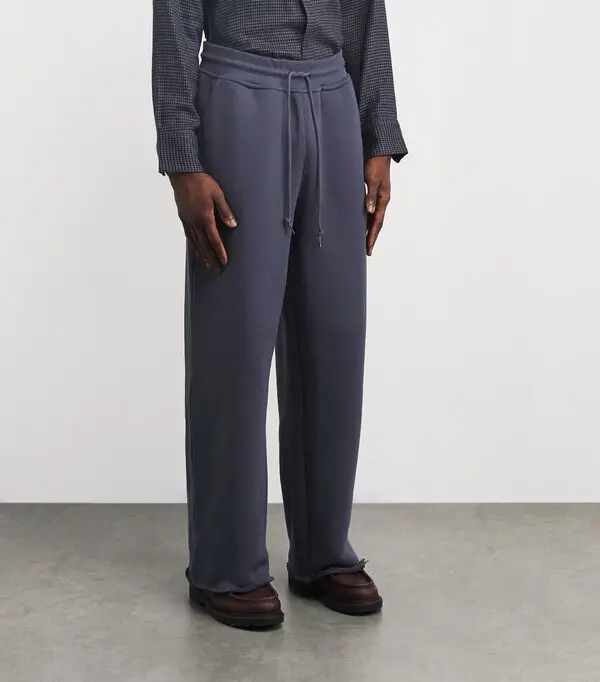 ABOUT:BLANK Cotton Raw Hem Wide-leg Sweatpants