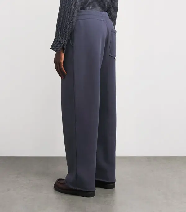 ABOUT:BLANK Cotton Raw Hem Wide-leg Sweatpants