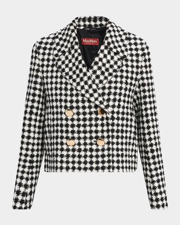 Max Mara Volante Houndstooth Jacket - Multi Patt