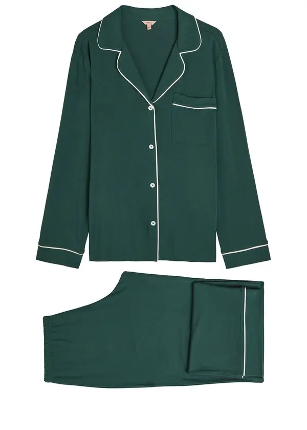 Eberjey Gisele Jersey Pyjama Set - Green