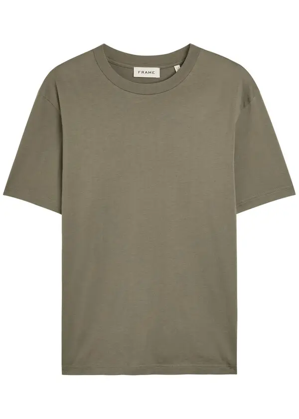 FRAME Cotton T-shirt - Khaki