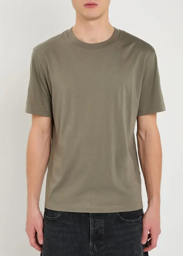 FRAME Cotton T-shirt - Khaki