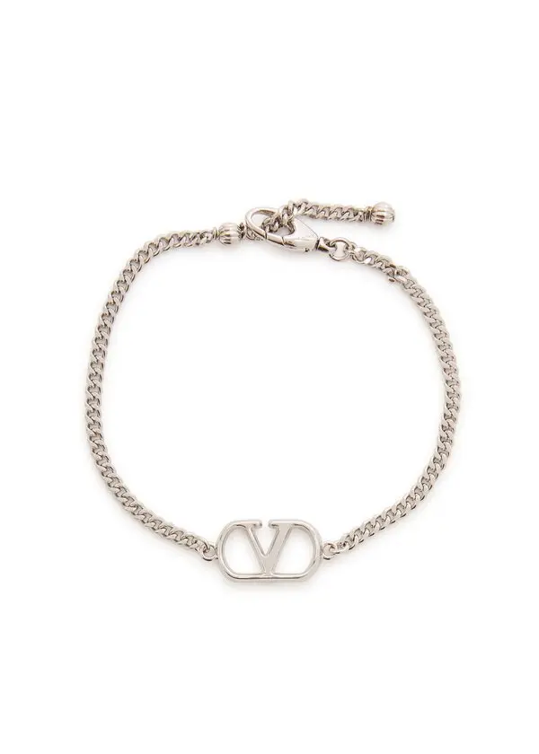 Valentino Garavani Vlogo Pendant Bracelet - Silver
