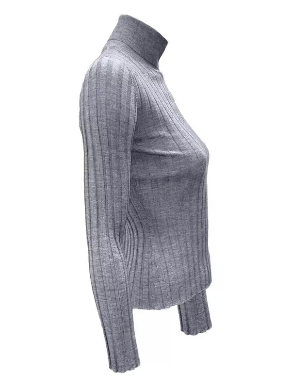 LA ROSE Turtleneck Ribbed Sweater