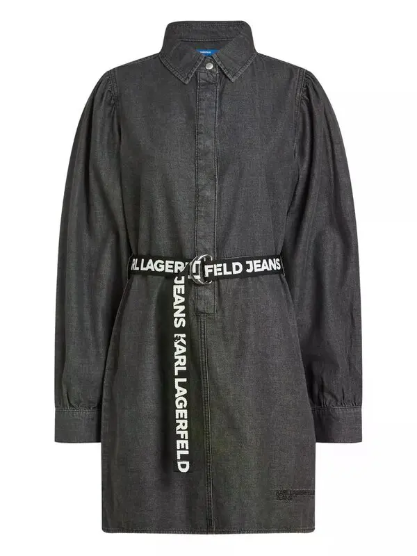Karl Lagerfeld Belted Denim Shirt Dress