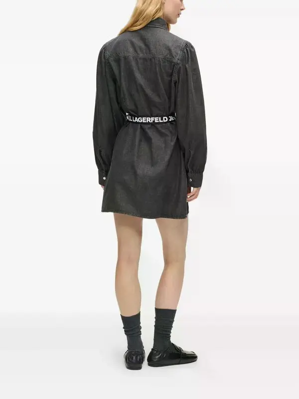Karl Lagerfeld Belted Denim Shirt Dress