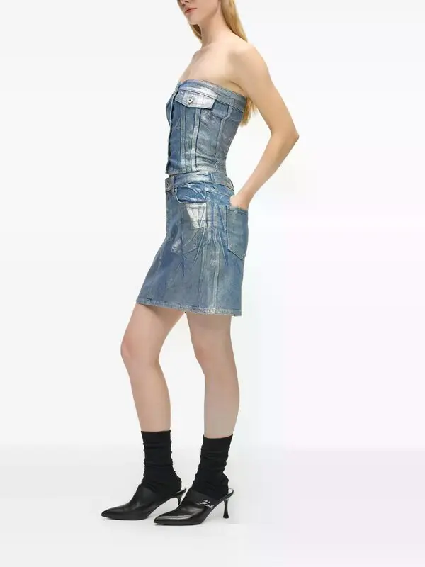 Karl Lagerfeld Button-fastening Strapless Top